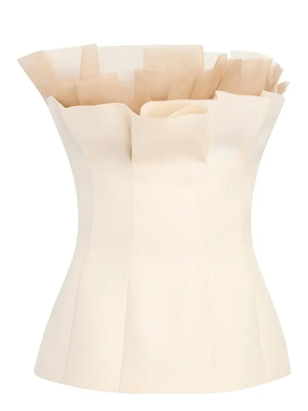 Khaite Sal Bustier Top - Cream