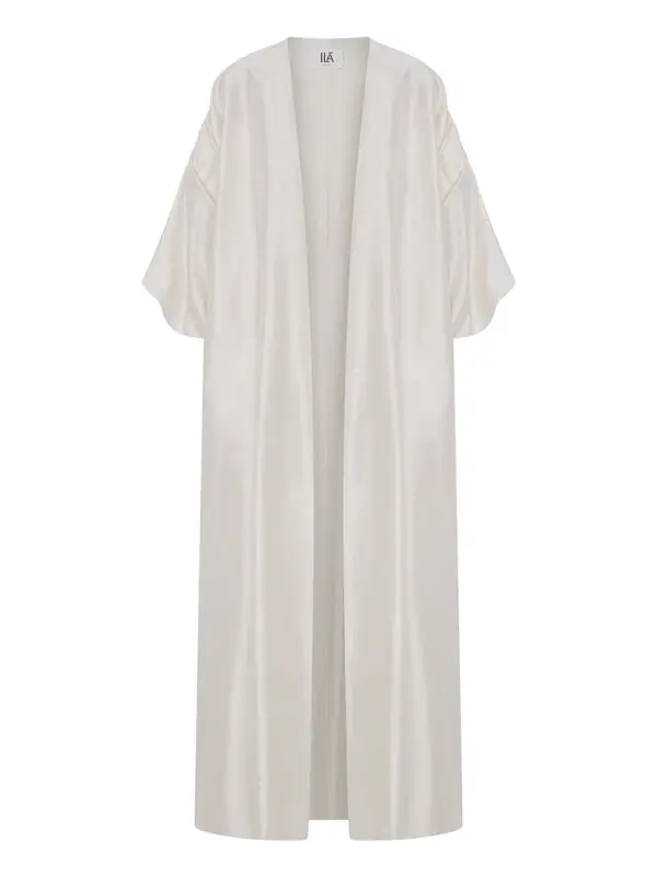 Ila Muse Silk Dupion Kaftan - Off-white