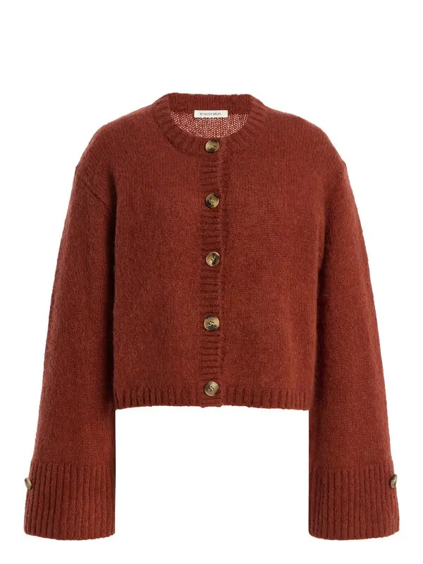 BY MALENE BIRGER Cierrou Wool-blend Cardigan - Burgundy