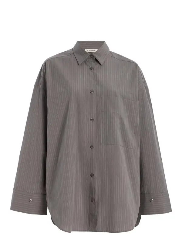 BY MALENE BIRGER Derris Striped Shirt - Grey