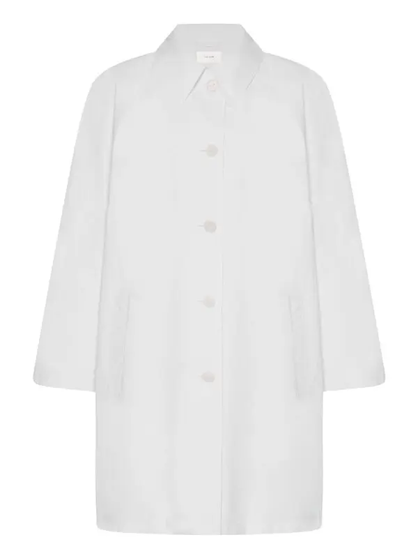 THE ROW Hawkins Cotton Poplin Car Coat - Off White