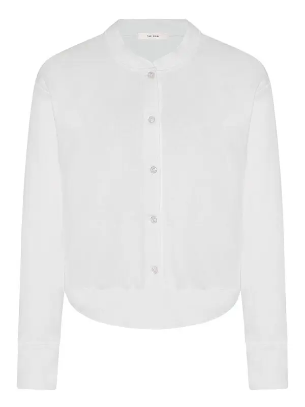 THE ROW Gano Henley Top - White
