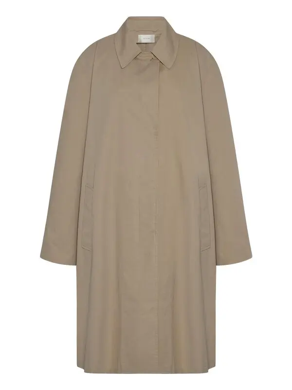 THE ROW Dayton Relaxed Wool Gabardine Coat - Beige