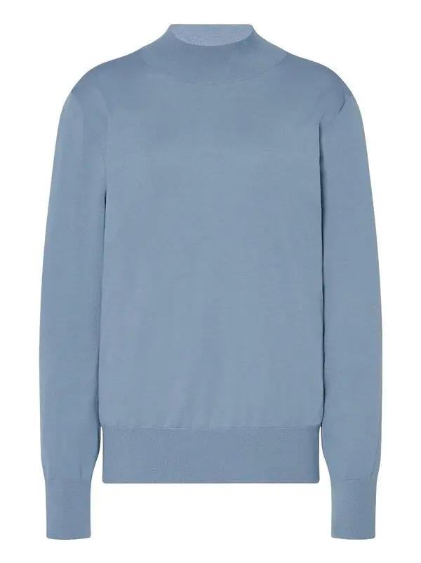 THE ROW Nari Top - Azure Grey