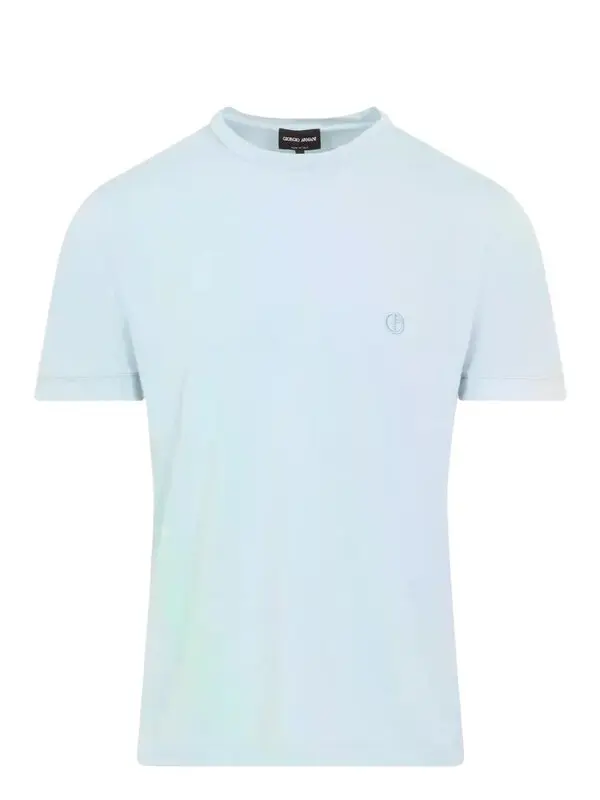Giorgio Armani Logo-detail T-shirt - Blue
