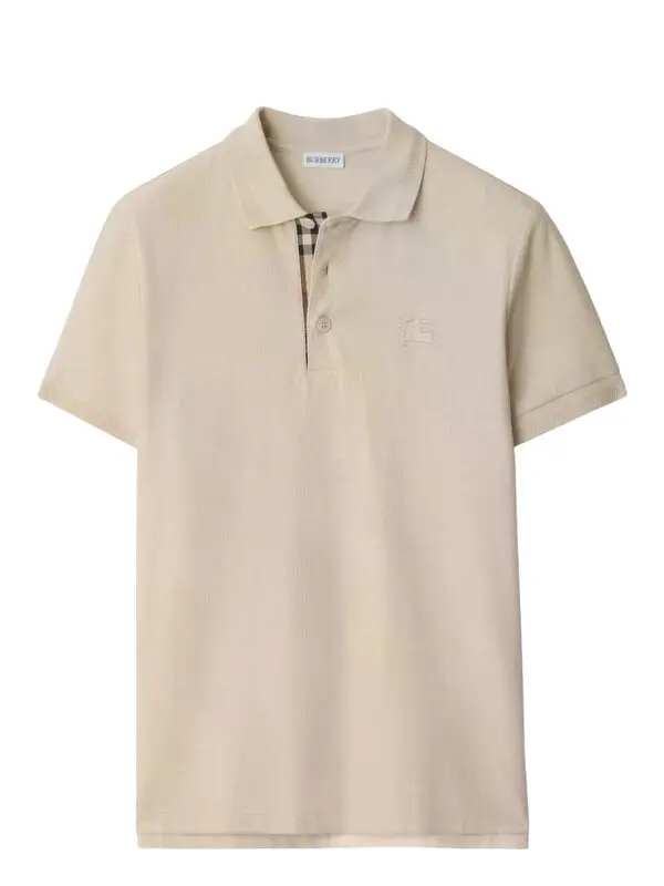 Burberry Cotton Polo Shirt - Neutrals