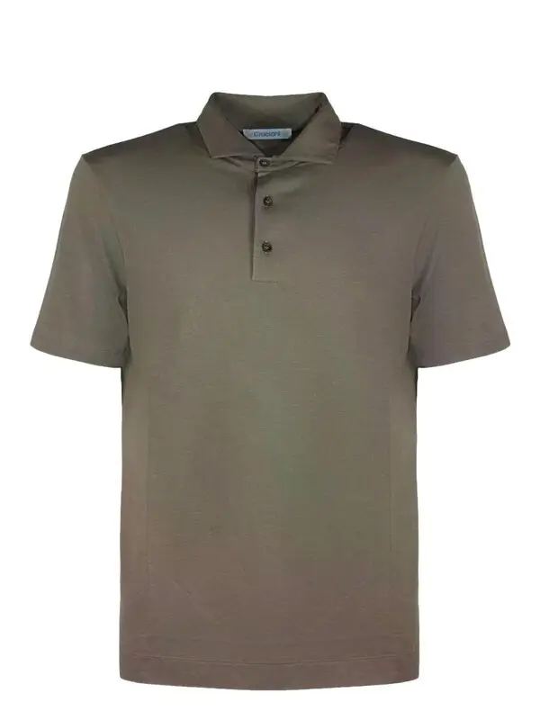 CRUCIANI Buttoned Polo Shirt - Green