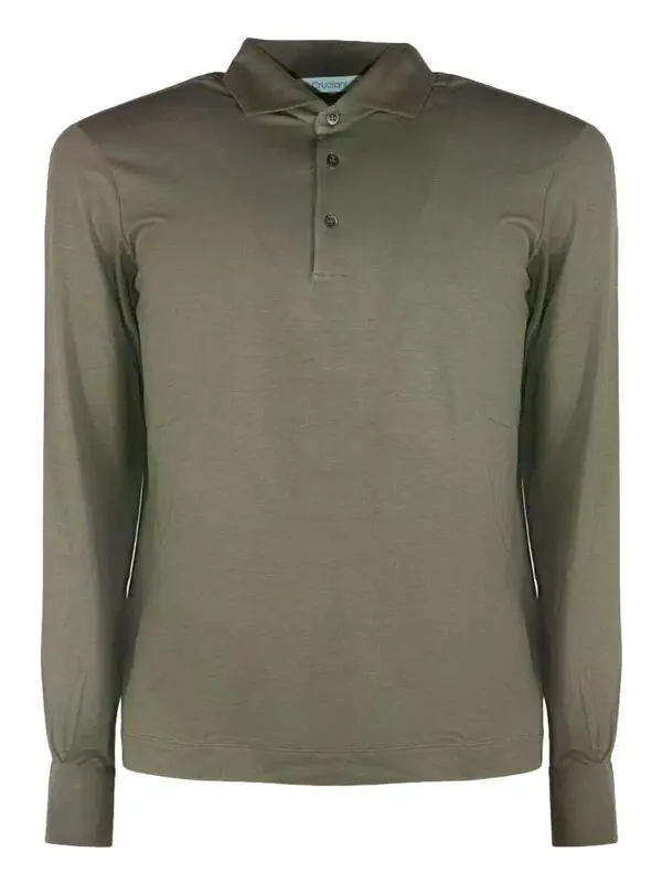 CRUCIANI Long-sleeve Polo Shirt - Green