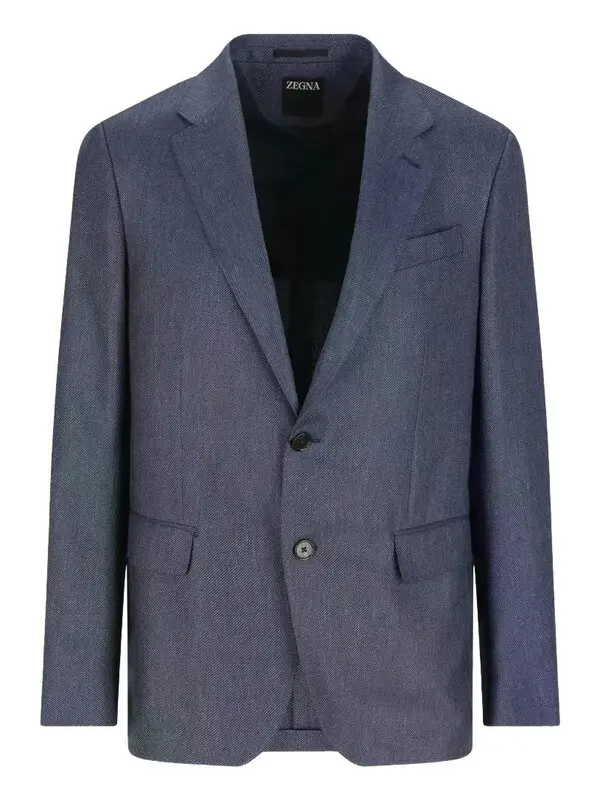 Zegna Single-breasted Blazer - Blue