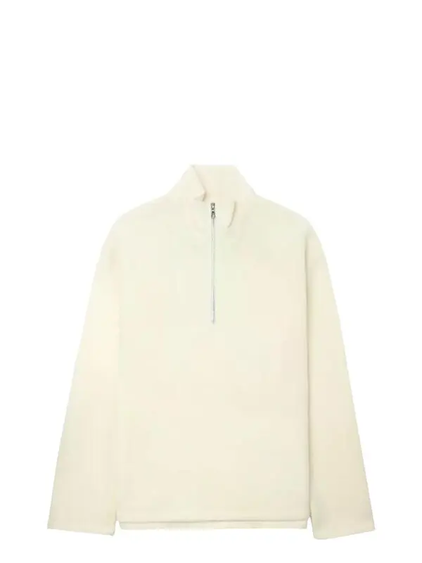 RIER Zip Fleece Sweater - Neutrals