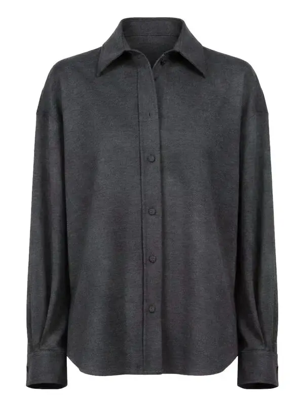 Harris Wharf London Long-sleeve Shirt - Grey