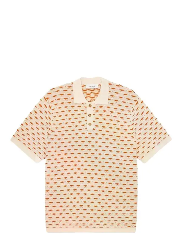 LES DEUX Esmay Openwork Polo Shirt - Neutrals