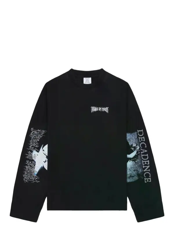 Vetements Graphic Print Long-sleeve T-shirt - Black