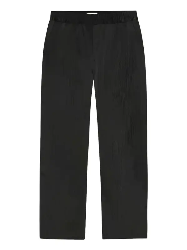 LES DEUX Houston Plissé Trousers - Black