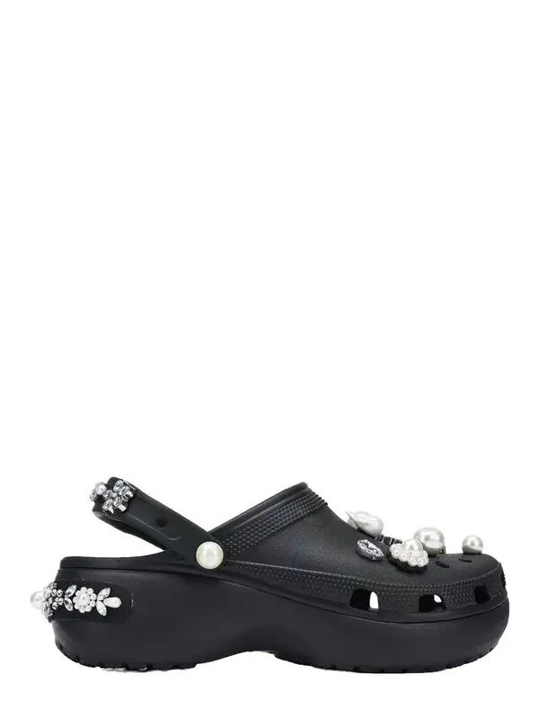 CROCS X Simone Rocha Floral-detail Mules - Black