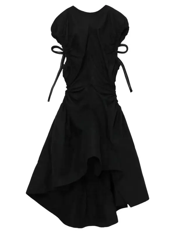 Toga Cut-out Drawstring Mini Dress - Black
