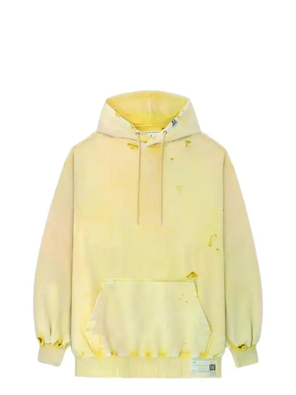 Mihara Yasuhiro Distressed-effect Hoodie - Yellow