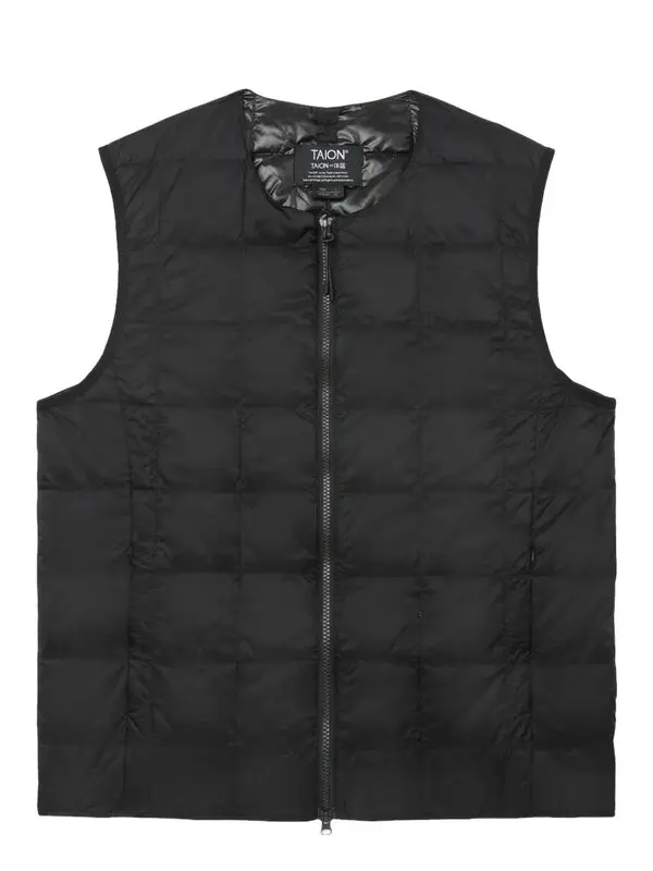 Taion Quilted Zip-up Gilet - Black