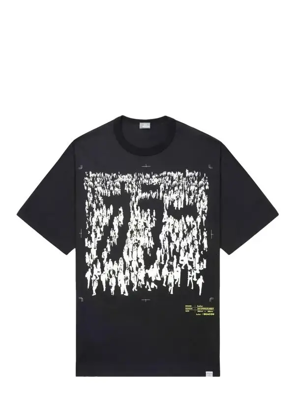 KOLOR BEACON Graphic-print T-shirt - Black