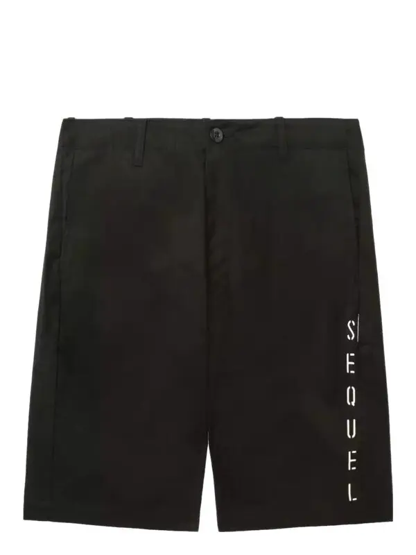 SEQUEL Graphic Print Shorts - Black