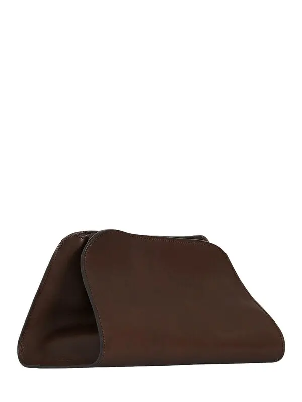 THE ROW Peggy Clutch - Deep Brown