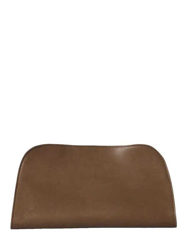 THE ROW Peggy Clutch - Tawny Brown