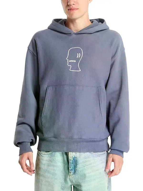 BRAIN DEAD Graphic Print Hoodie - Blue