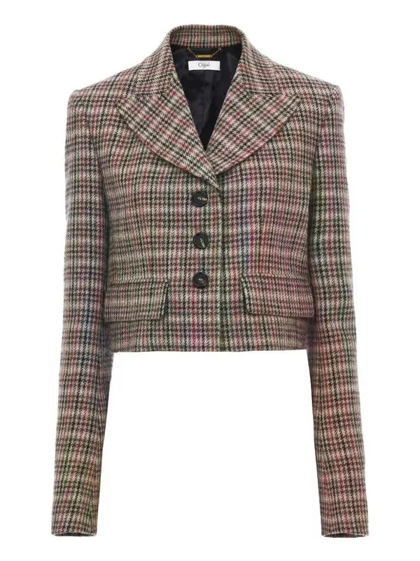 Chloé Checked Pocket Blazer - Neutrals