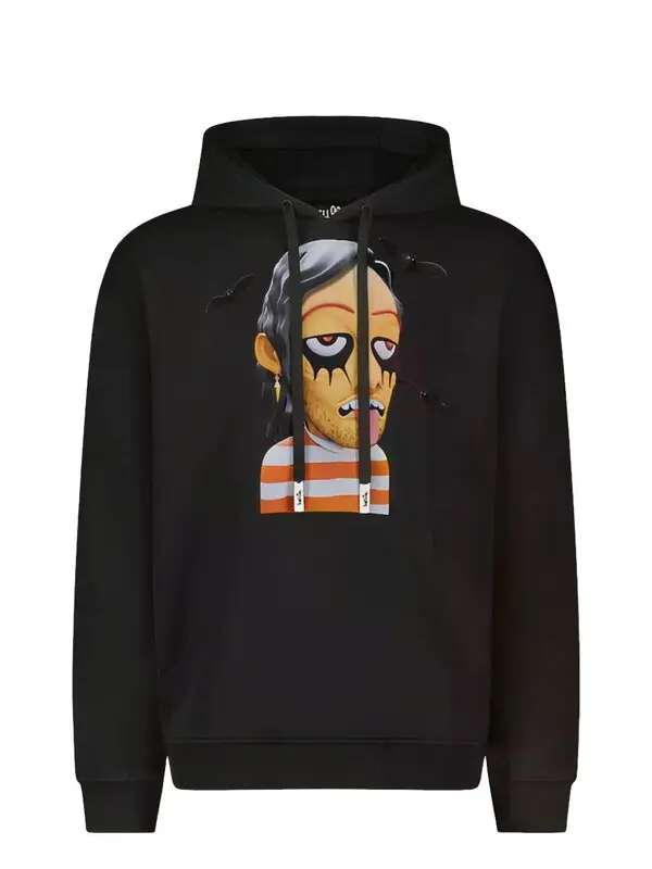 HACULLA. Graphic Print Hoodie - Black