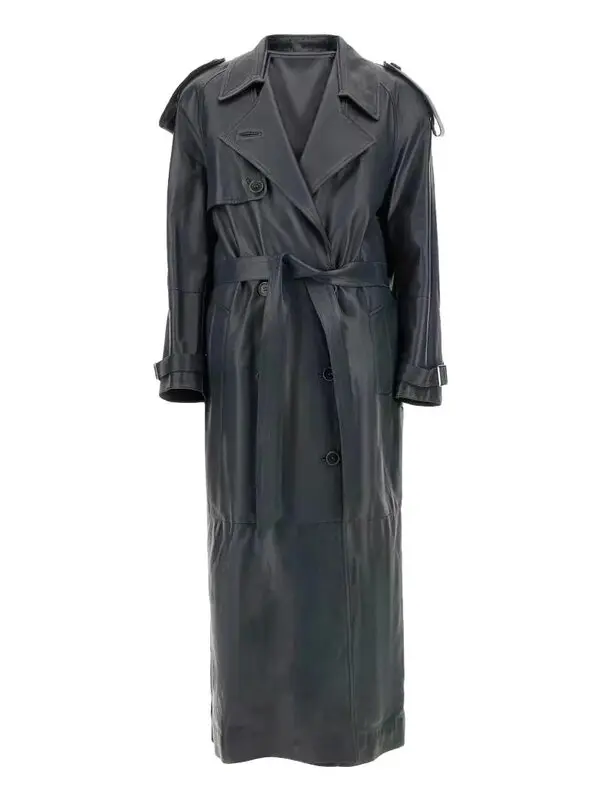 SALVATORE SANTORO Belted Trench Coat - Black