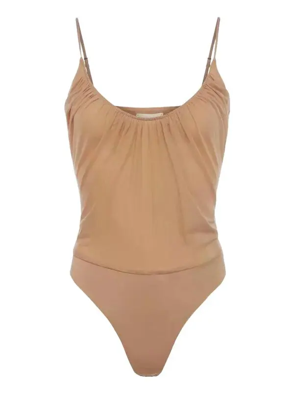 L'Agence Gelina Mesh Bodysuit - Neutrals