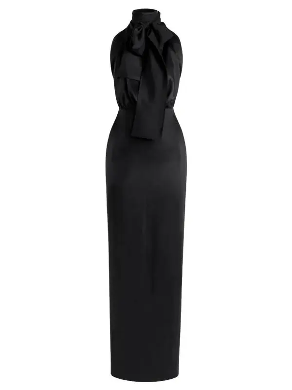 PETAR PETROV Bow-detail Sleeveless Midi Dress - Black