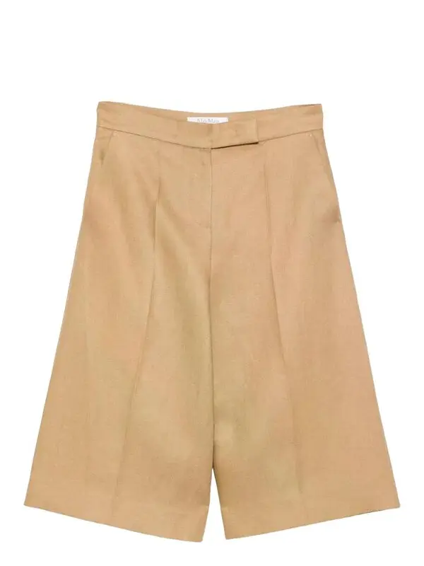 Max Mara High-waisted Pleated Shorts - Neutrals