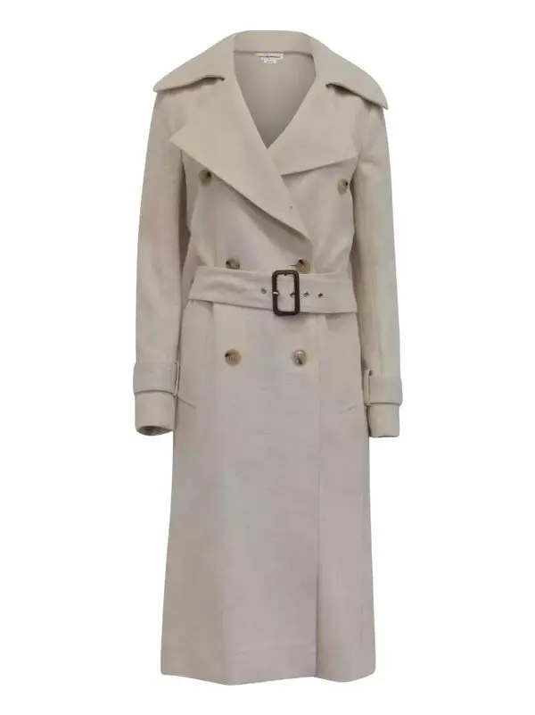Victoria Beckham Double-breasted Belted Trench Coat - Neutrals