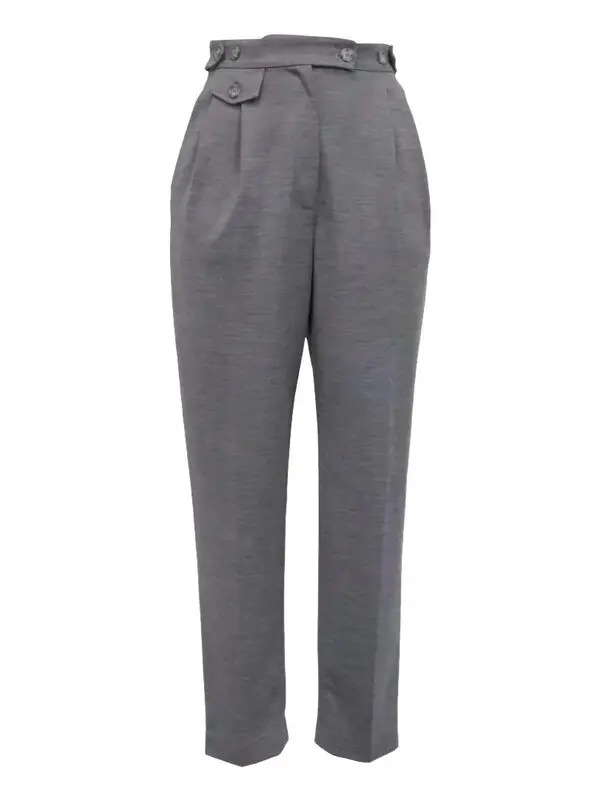 Burberry Flannel Tapered Trousers - Grey