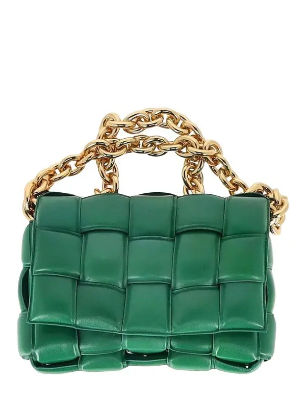 Bottega Veneta Intrecciato Chain Shoulder Bag - Green