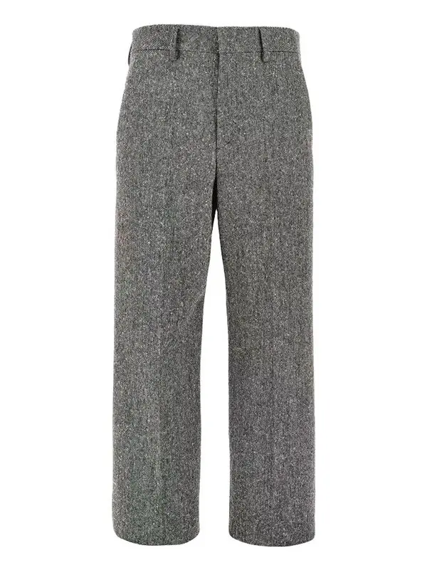 Valentino Garavani Tweed Effect Trousers - Grey