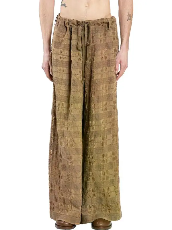 UMA WANG Textured Trousers - Yellow
