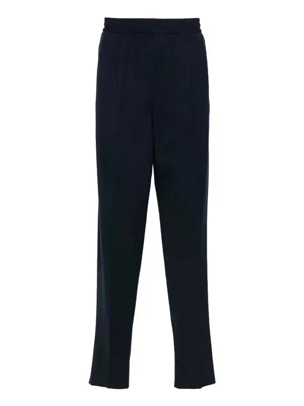 Zegna Pleated Elasticated Trousers - Black