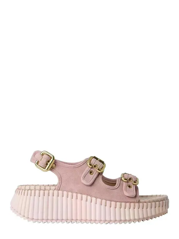 Chloé Buckle-strap Platform Sandals - Pink