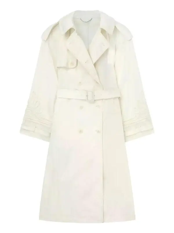 Ermanno Scervino Embroidered Trench Coat - Neutrals