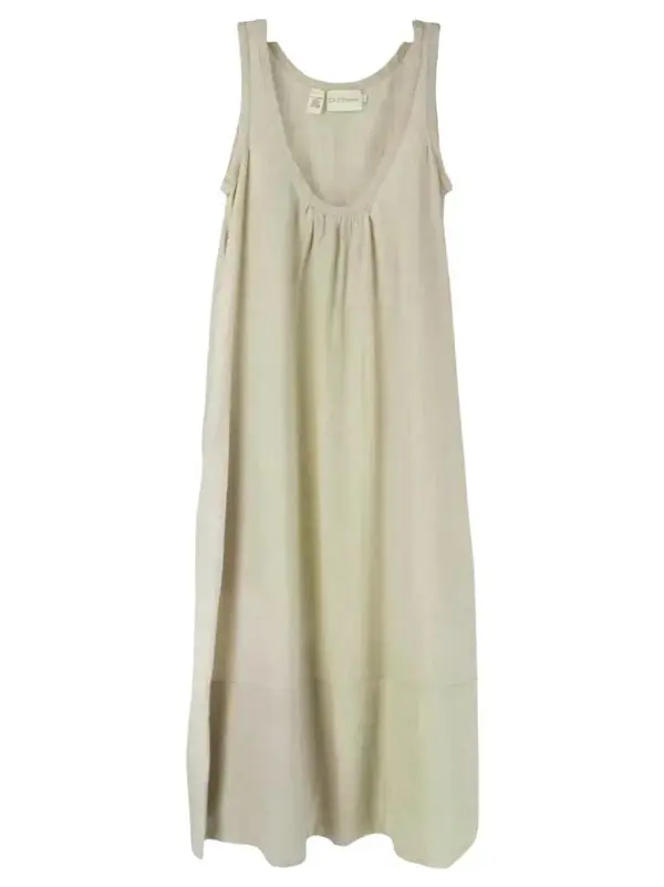 Dkny Oversized Linen Dress - Neutrals