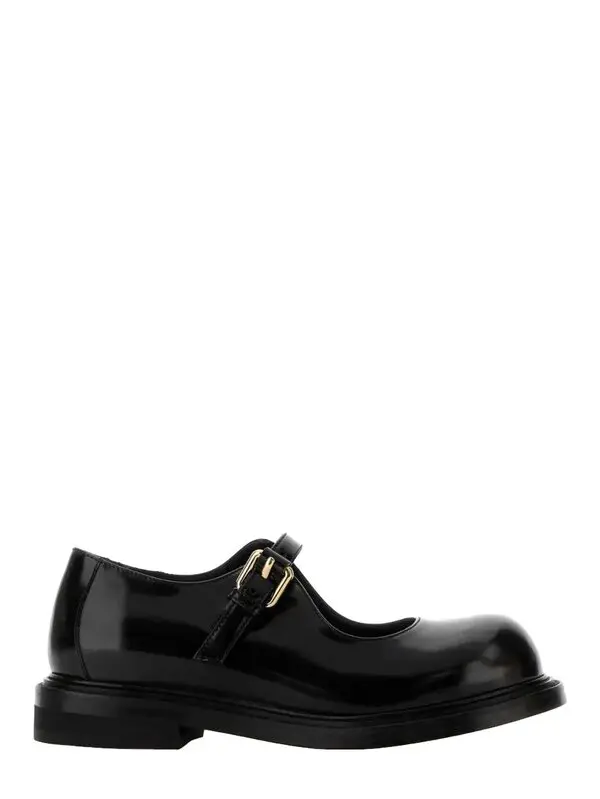 Moschino Buckled Leather Pumps - Black
