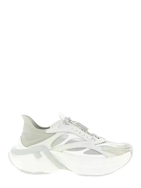 Fendi F-light Leather Sneakers - White