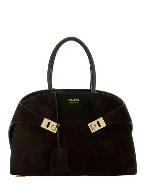 FERRAGAMO Small Hug Tote - Brown