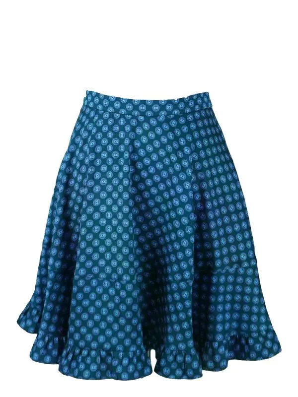 Sandro Printed Mini Skirt - Blue