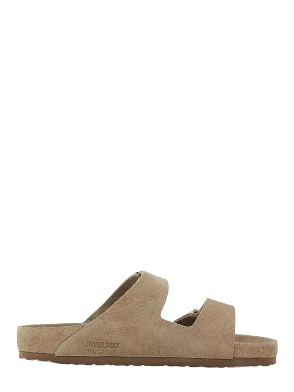 BIRKENSTOCK Arizona Buckled Suede Sandals - Neutrals