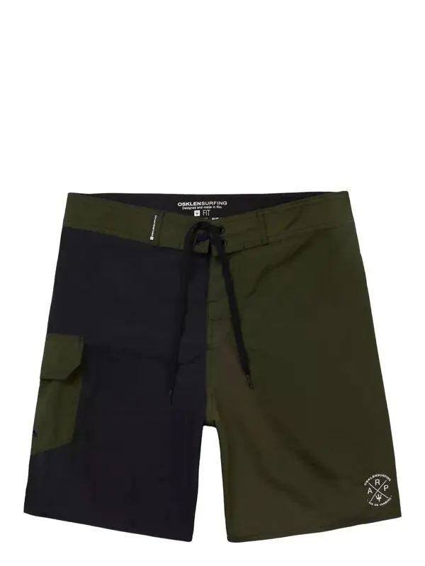 OSKLEN Colourblock Bermuda Shorts - Green