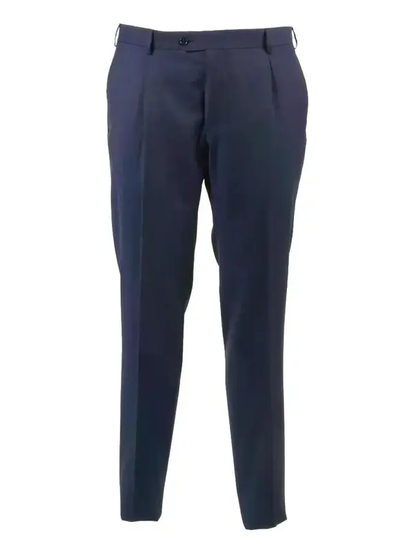 LUIGI BIANCHI MANTOVA Pleated Trousers - Blue