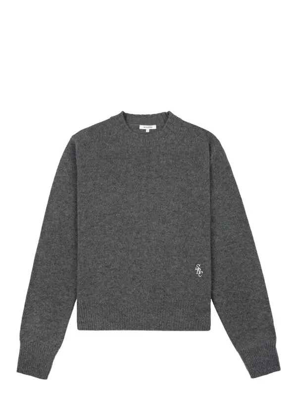 SPORTY & RICH Logo-detail Sweater - Grey